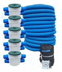 French Drain Kit Double Pipe System - 2 100' Rolls of Drain Pipe