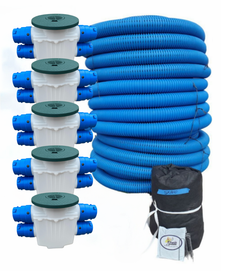 High Octane Perforated and Solid Drainage Kit with Fabric