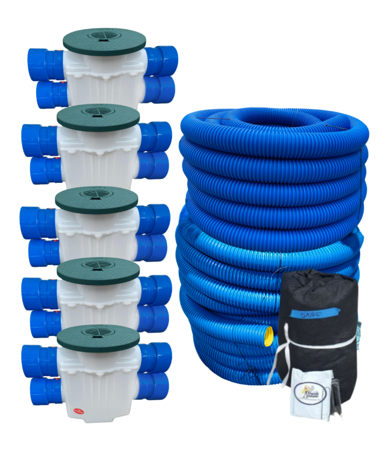 4 in. Perforated Pipe, High Octane 8-Slot 100 ft. Roll with Sock