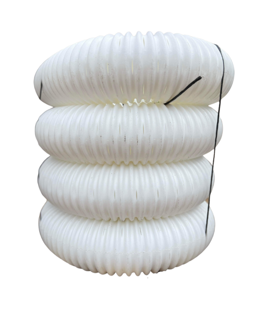 4 in. Perforated Pipe, High Octane 8-Slot 100 ft. Roll with Sock