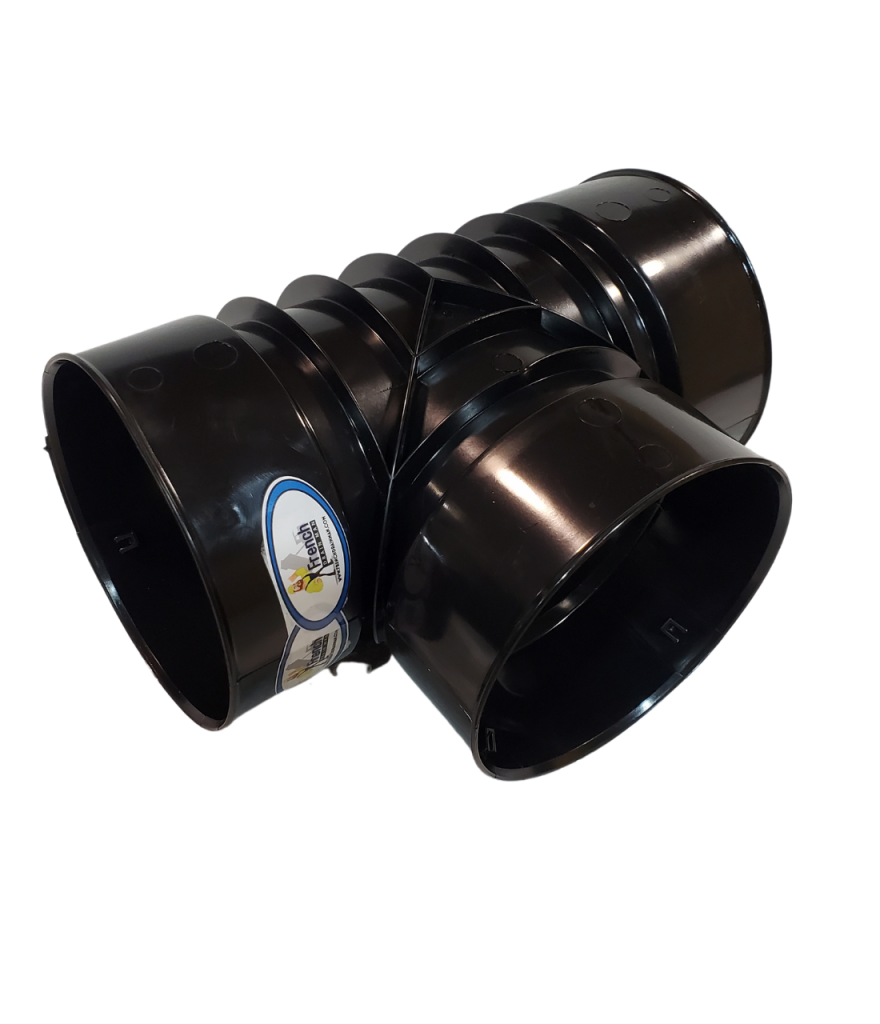 4 in. Corrugated External Drain Tile Tee20% off - French Drain Systems ...