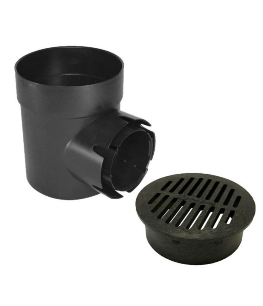12 in. Round Septic Distribution Box or Drain Basin (Grate Cover ...