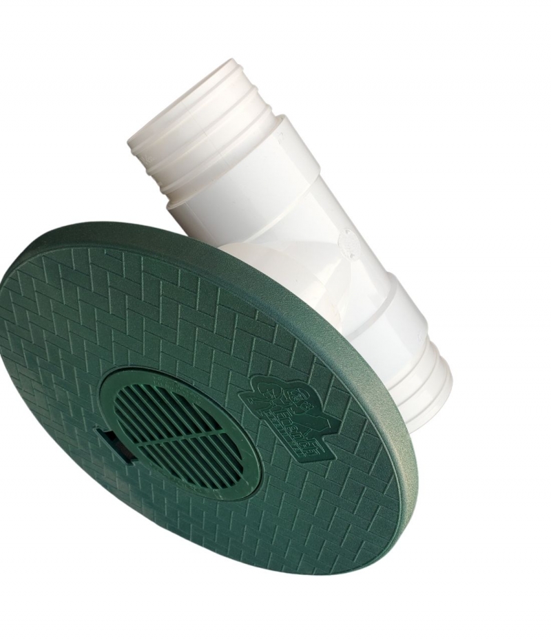 4 in. Corrugated Vent / Clean Out for Buried Underground Downspouts