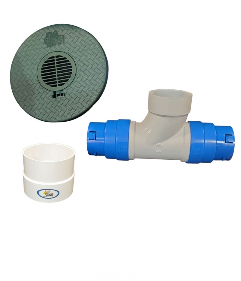 4 in. Corrugated Vent / Clean Out for Buried Underground Downspouts