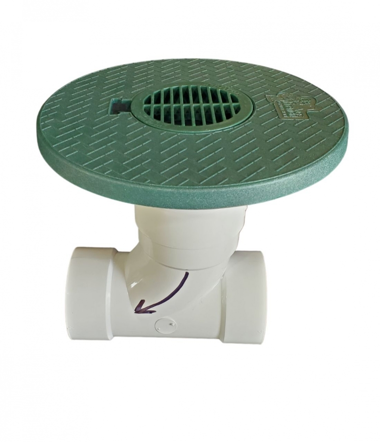 FDM's 12 in. Round Septic Distribution Box or Drain Basin (Grate Cover ...
