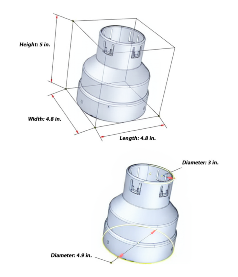 3 in. Corrugated to 4 in. PVC Coupler HDPE