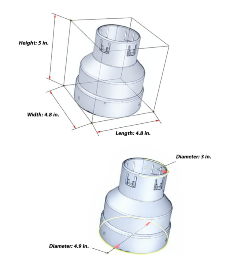 3 in. Corrugated to 4 in. PVC Coupler HDPE