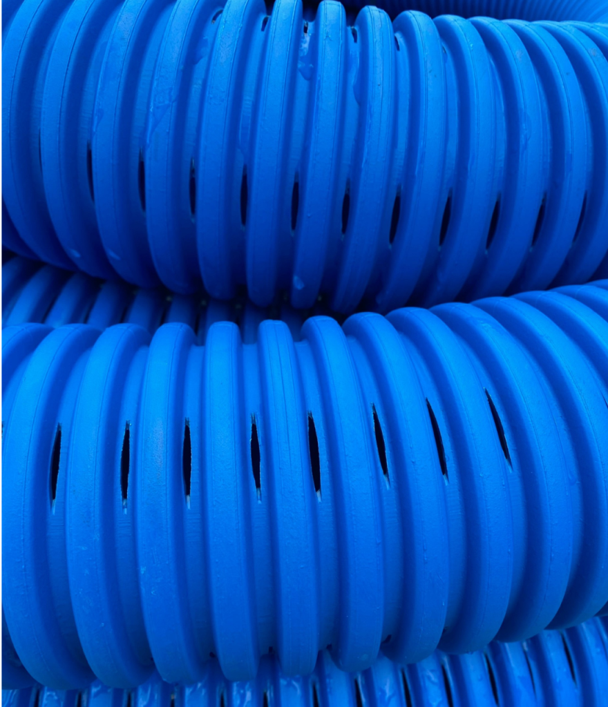 3 in. Corrugated Pipe Perforated 100 ft, High Octane® 4-Slot