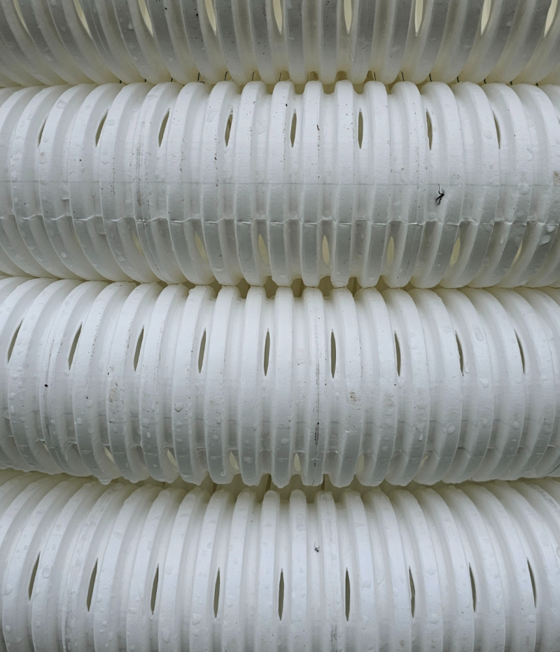 3 in. Perforated Pipe, Corrugated Drainage Pipe