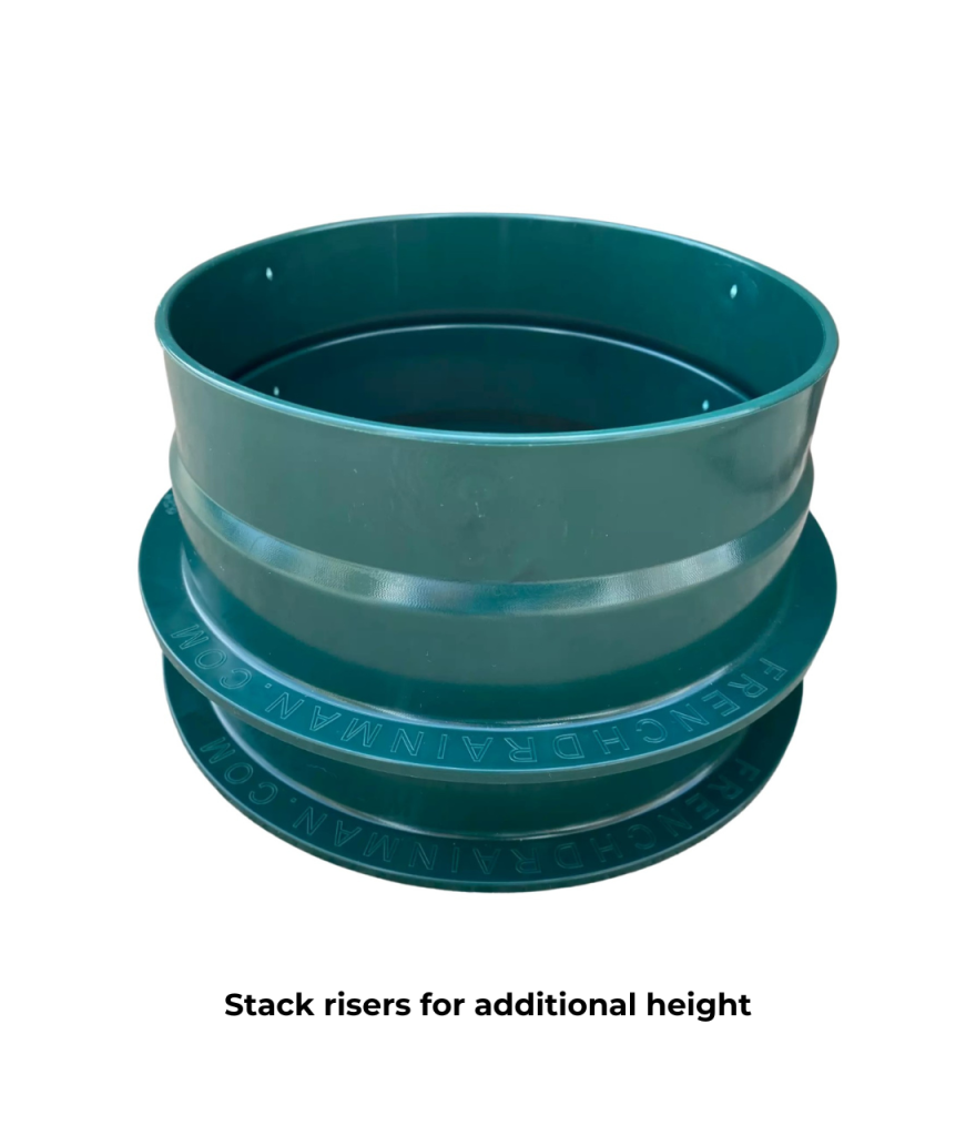 6 in. Catch Basin Riser - 1.5 in. Height, Stackable for More Height