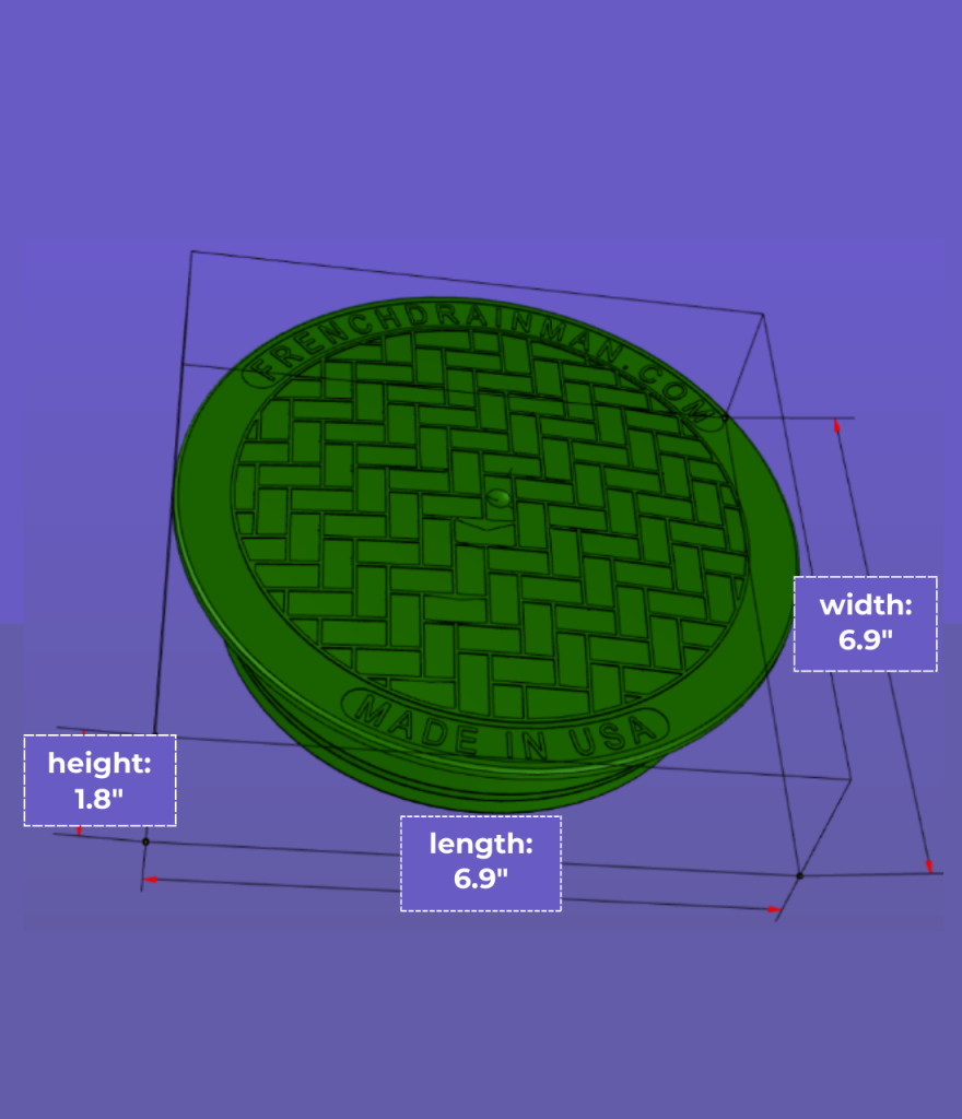 6" Solid Drain Plug for Cleanout, Corrugated Pipe, 100% HDPE
