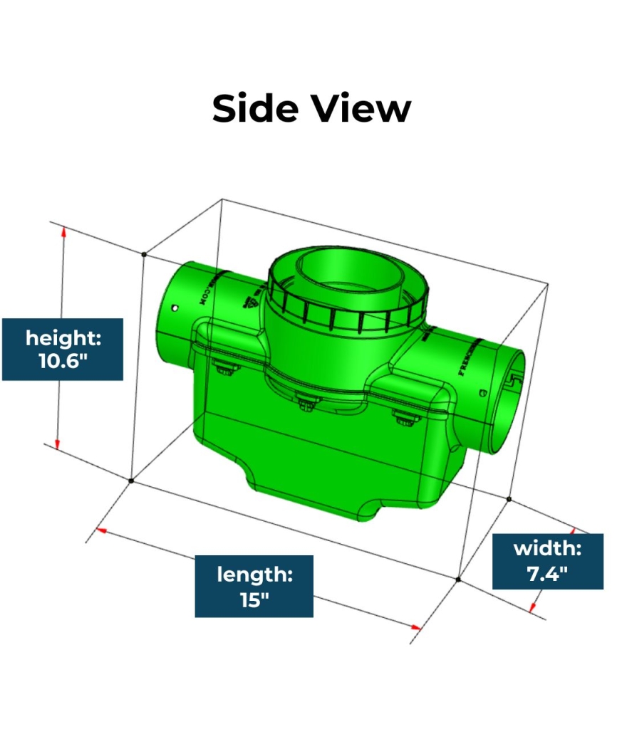FDM's 4 in. Catch Basin, Connects to SCH 40 PVC