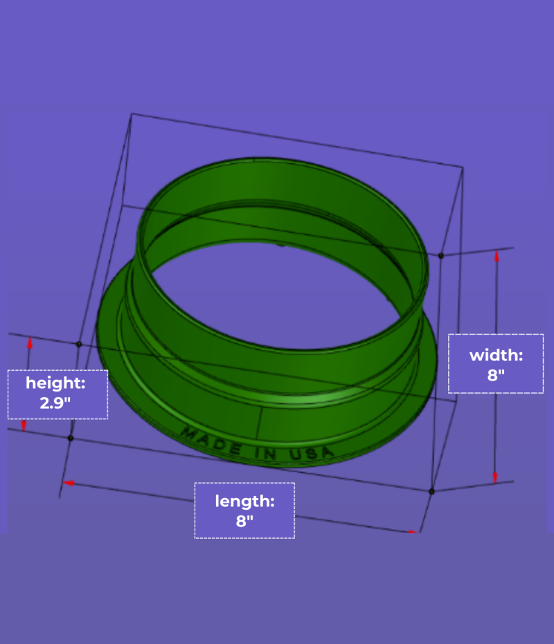 6 in. Catch Basin Riser - 1.5 in. Height, Stackable for More Height