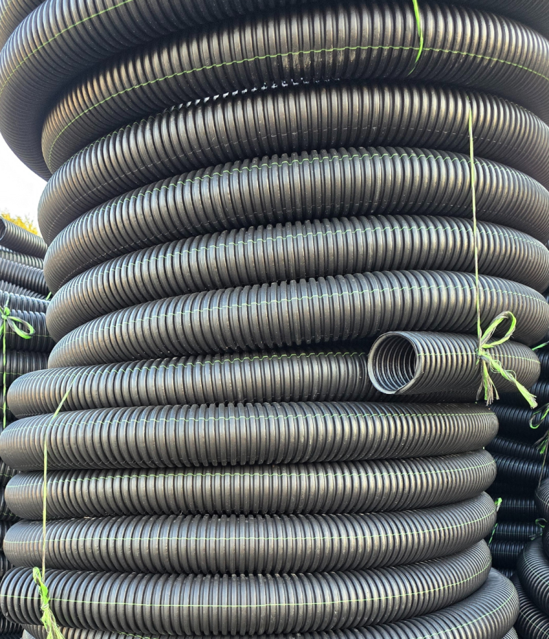 100 ft of 3 in. Plus Heavy Duty Solid Corrugated Pipe
