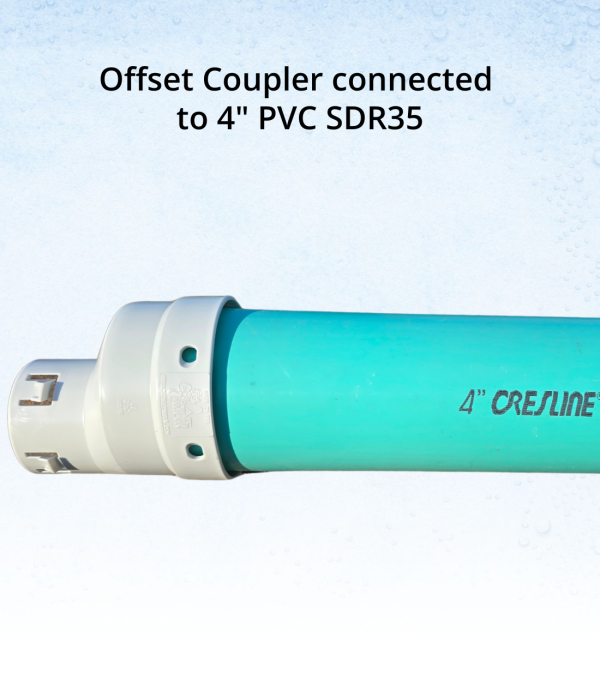 3 in. Corrugated to 4 in. PVC Coupler HDPE