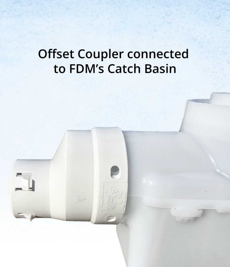 3 in. Corrugated to 4 in. PVC Coupler HDPE