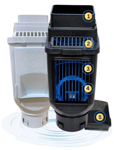 Downspout Cleanout Leaf Filter - French Drain Systems | Curtain Drains ...