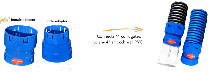 4 in. Corrugated Fittings and Couplers for Yard Drainage
