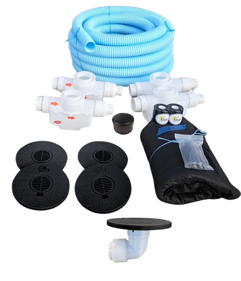 High Octane Perforated and Solid Drainage Kit with Fabric