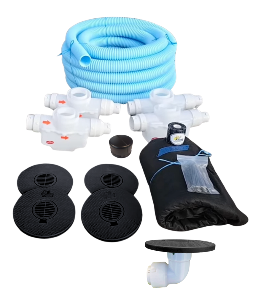 High Octane Perforated and Solid Drainage Kit with Fabric