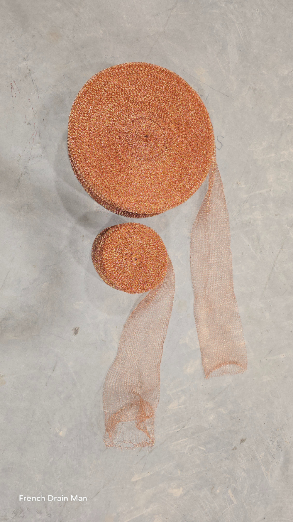 Root Blocking Drainage Sock, 100% Pure Copper