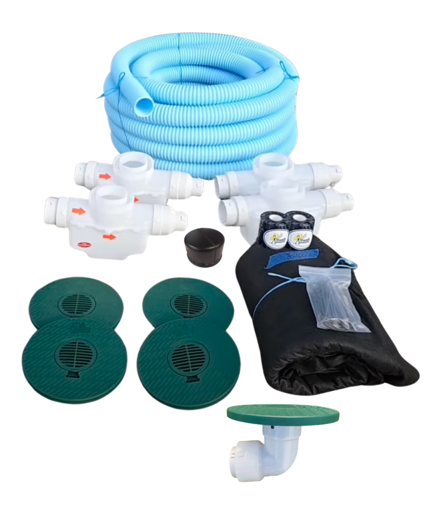 High Octane Perforated and Solid Drainage Kit with Fabric